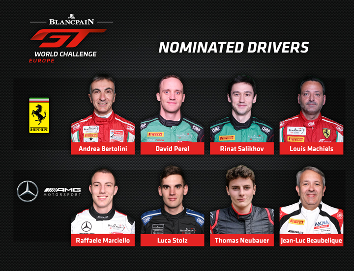 Ferrari and Mercedes-AMG reveal driver nominations for maiden Blancpain ...